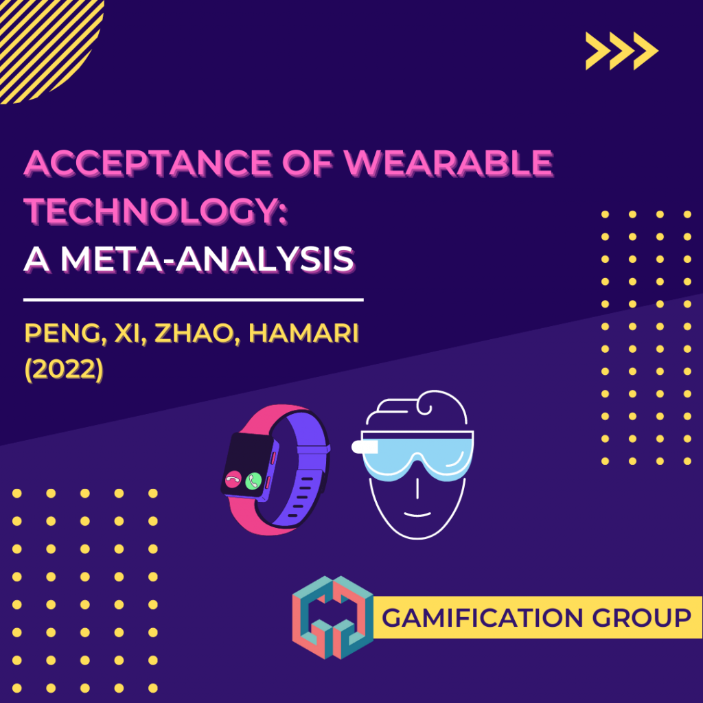 Gamification Group | Acceptance of Wearable Technology: A Meta-Analysis